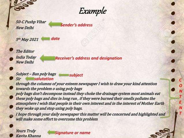 formal letter writting | PPTX | Sports