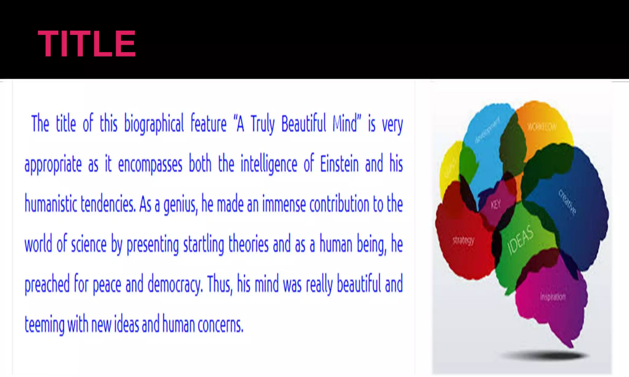 a truly beautiful mind / Albert Einstein / class ix | PPTX