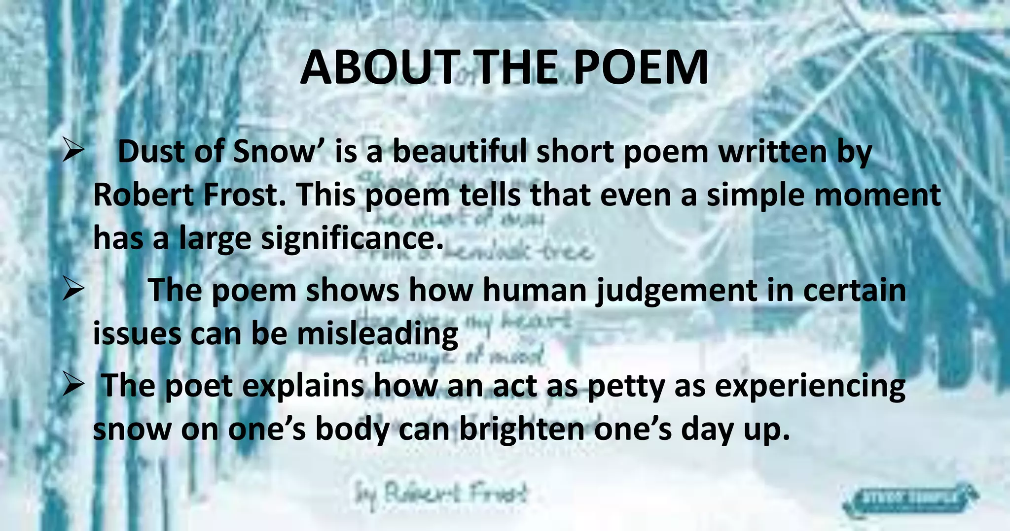 English ppt dust of snow | PPTX