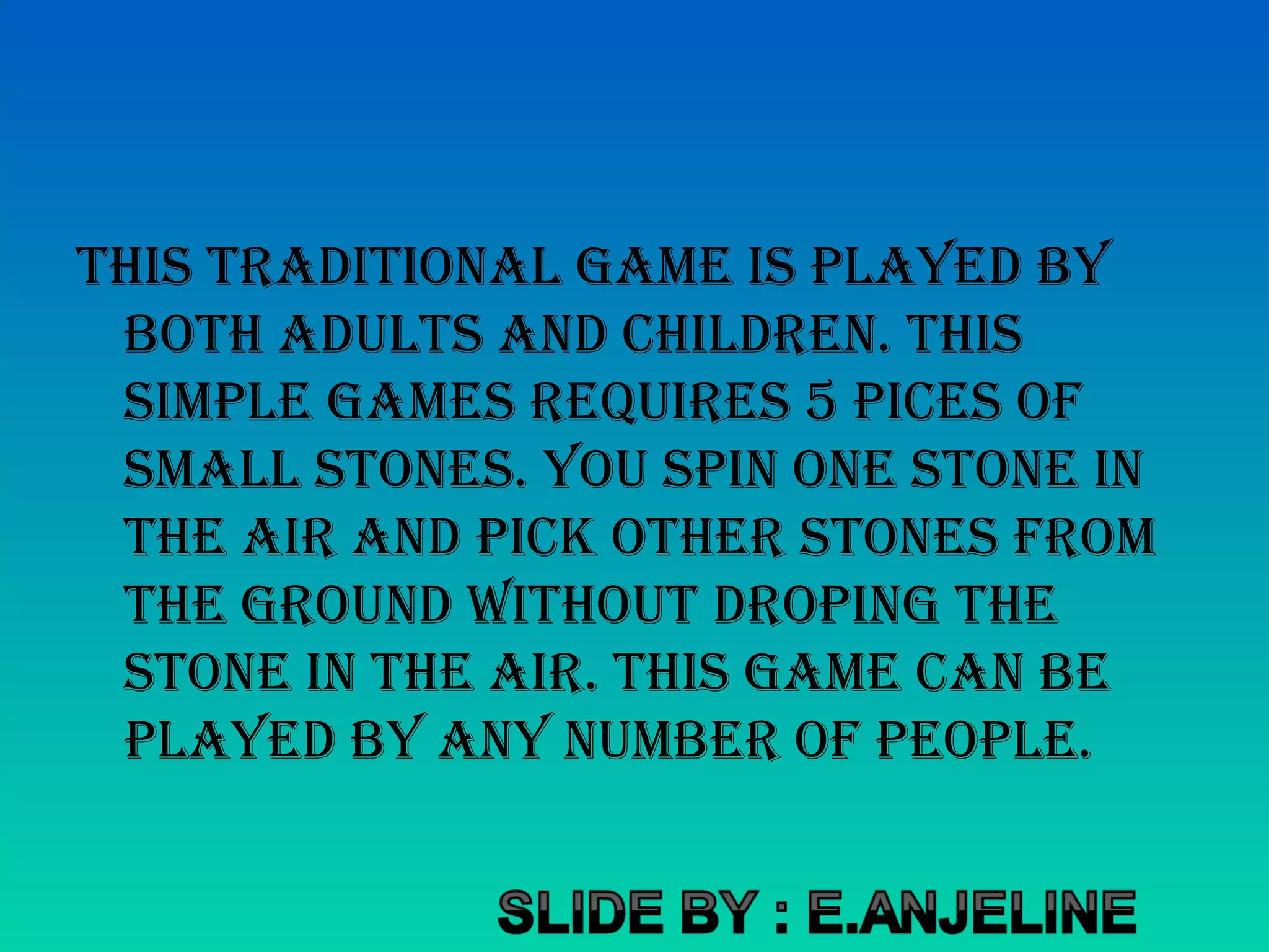 traditional games | PPT