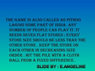 traditional games | PPT