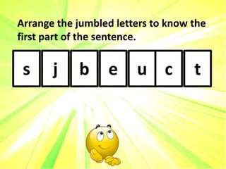 Writing Simple Sentences - English 2 | PPTX