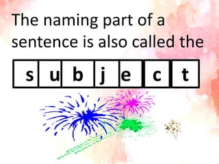 Writing Simple Sentences - English 2 | PPTX
