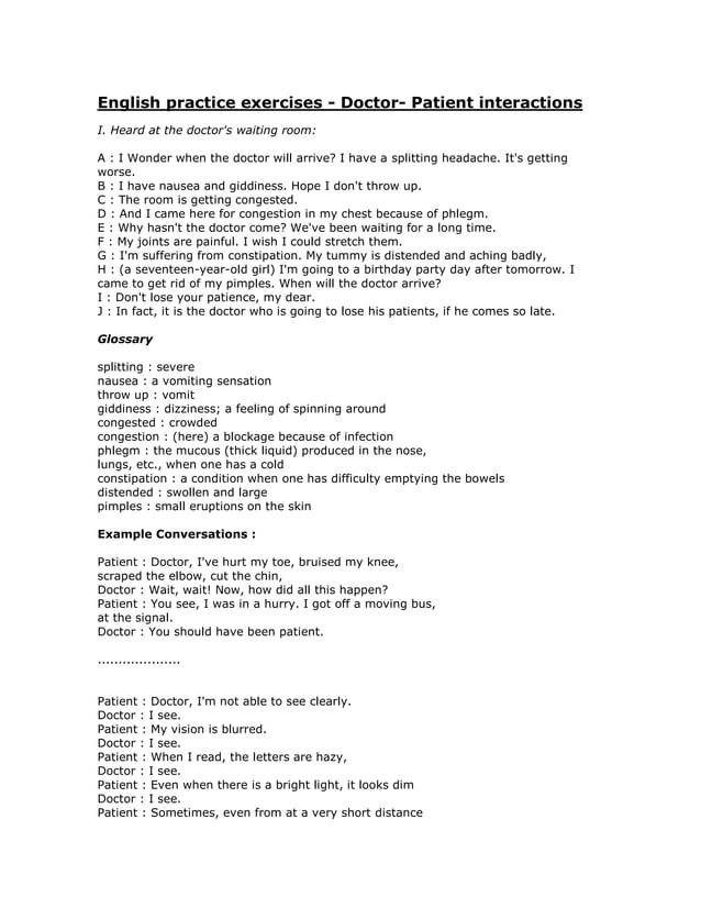 English practice exercises | PDF