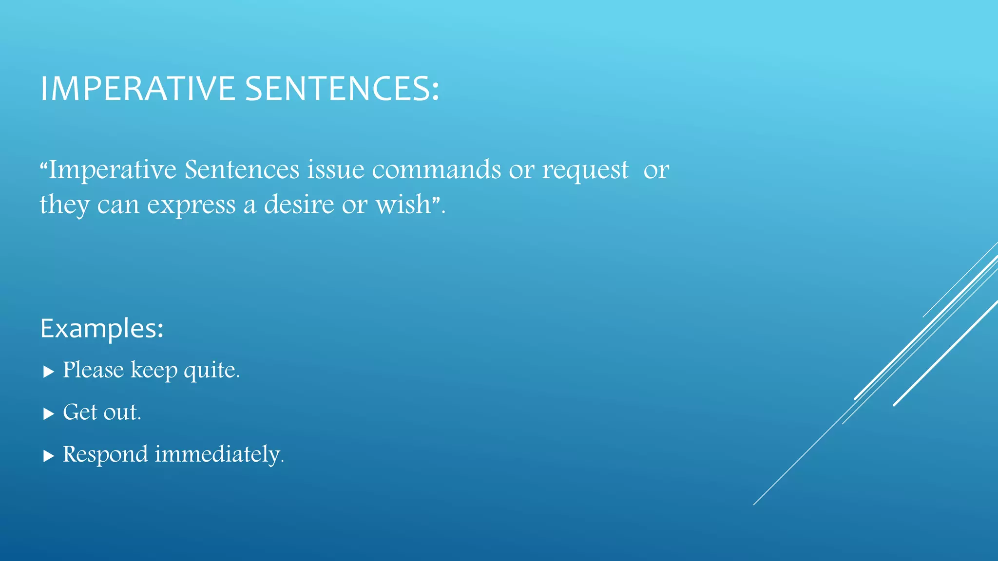 Types Of Sentences | PPTX