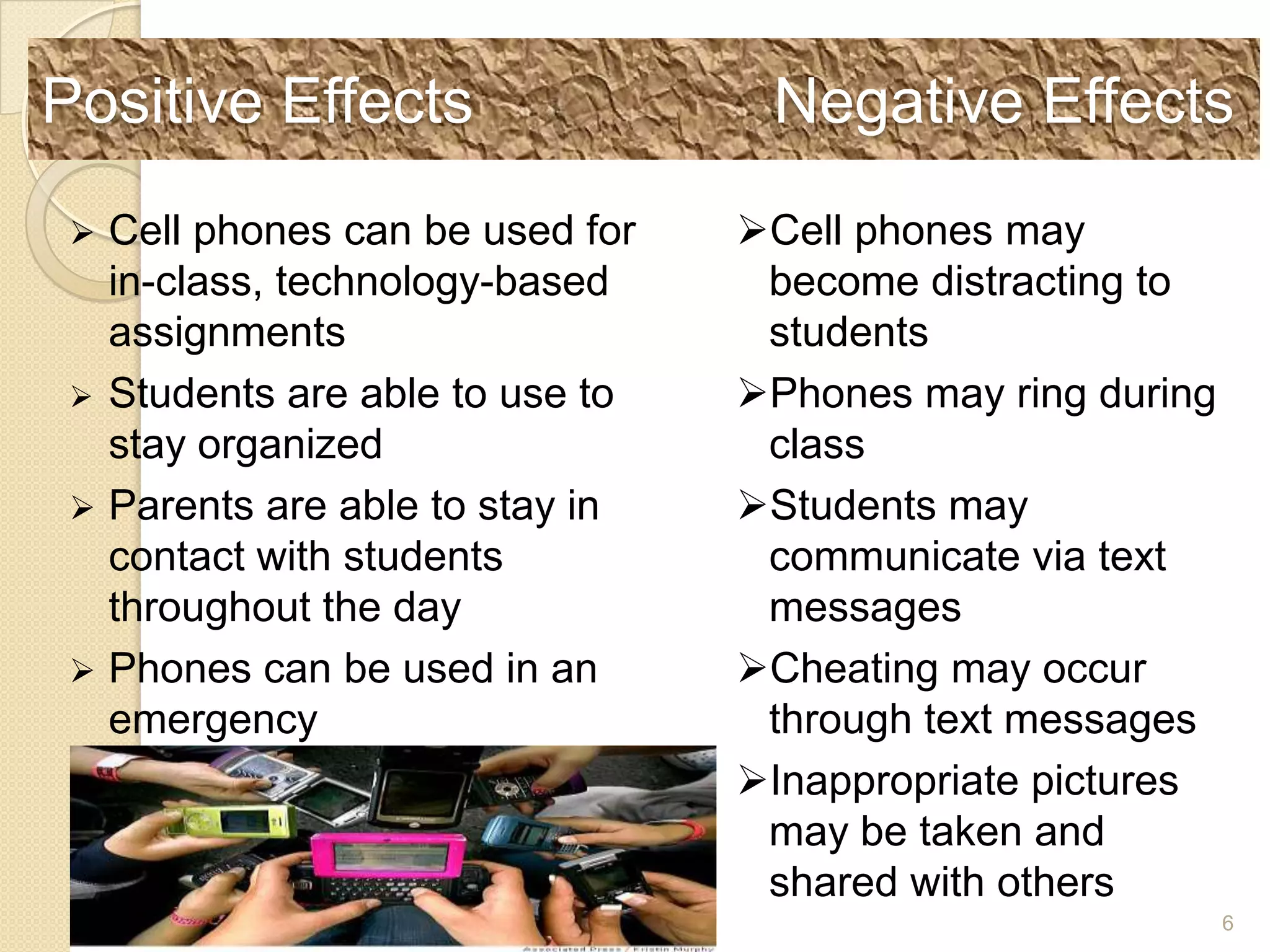 USE OF CELL PHONES | PPTX