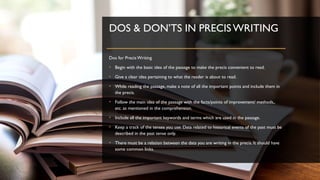 precis and composition ppt english practice | PPT