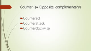 English prefixes, meaning and their usage | PPTX