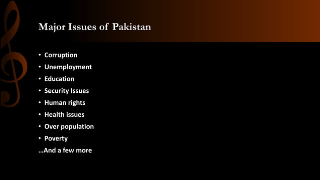 Issues in Pakistan | PPTX
