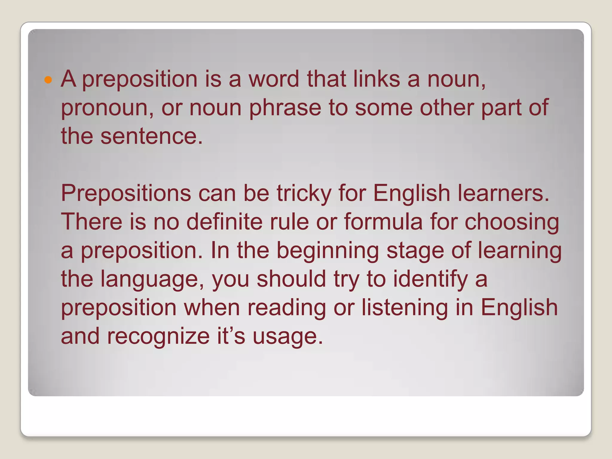 English prepotions | PPTX