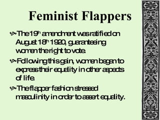 Feminism& Flappers | PPT