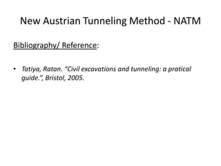 Tunneling Construction - NATM | PPTX