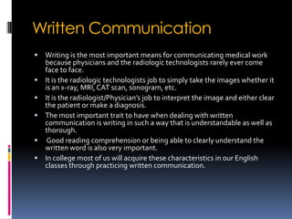 The Radiologic Technologists Guide: Good Communication | PPTX