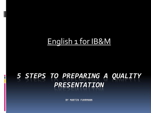 English presentation | PPTX