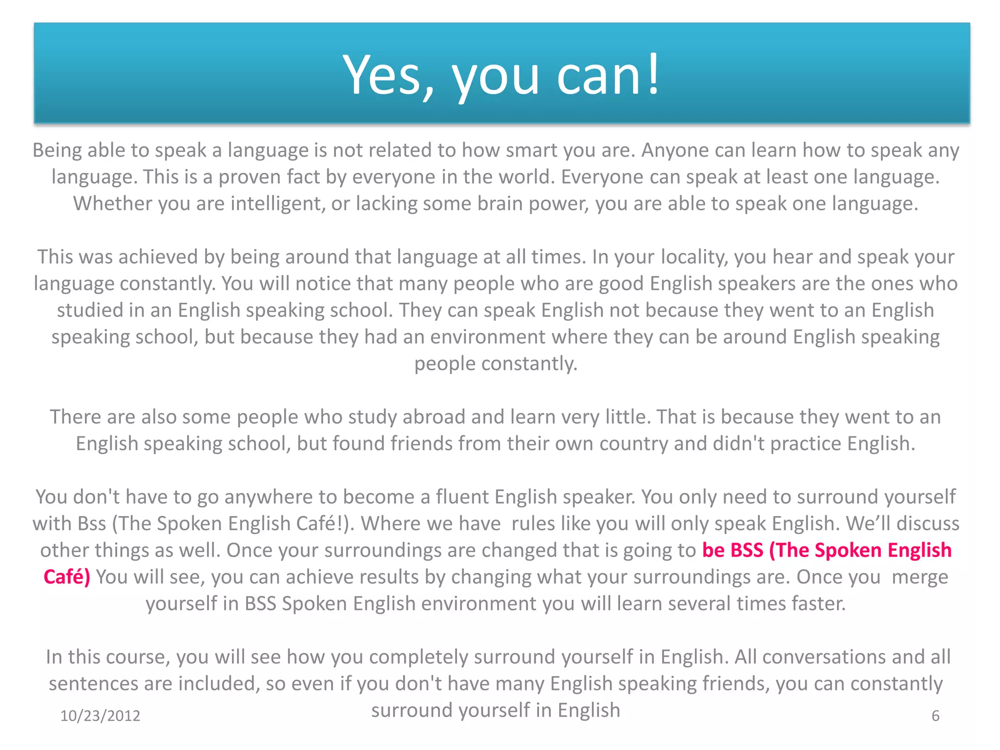 English presentation | PPT