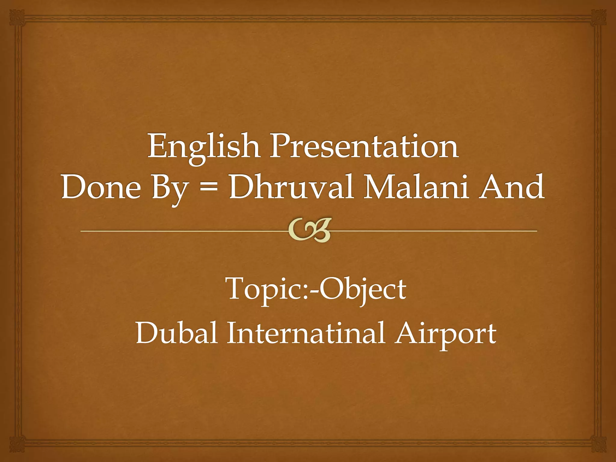 English presentation | PPT