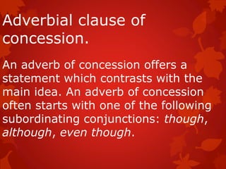 English presadverbial clause presentation | PPT