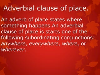 English presadverbial clause presentation | PPTX