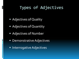 Adjectives | PPTX