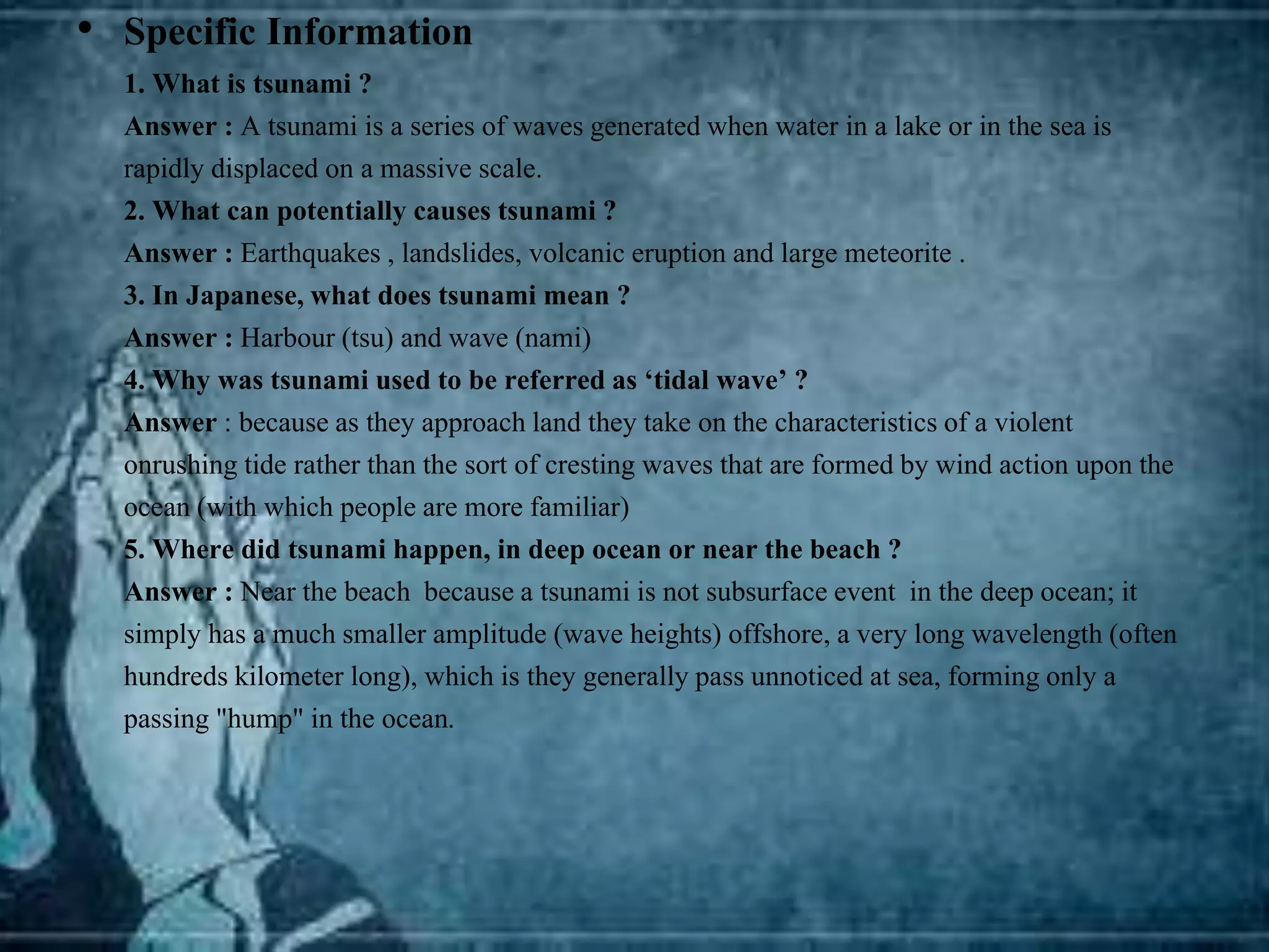 Explanation Text about Tsunami | PPTX