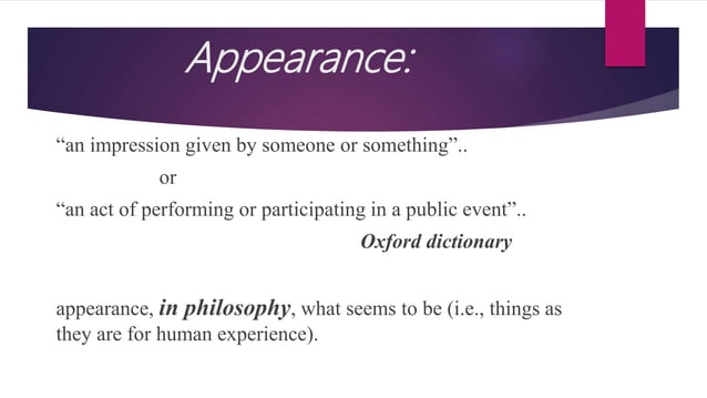 importance of appearance and body action | PPT