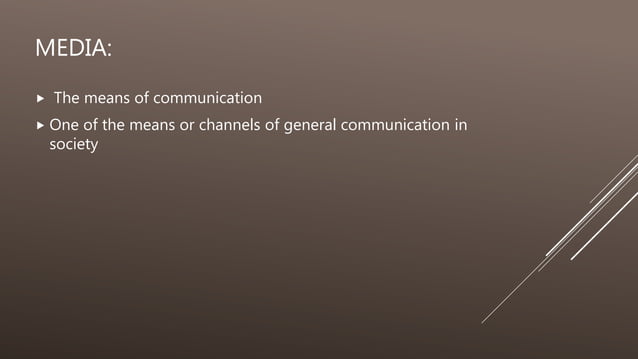 Role Of Media In Communication And Types OF Media | PPTX | Computing ...