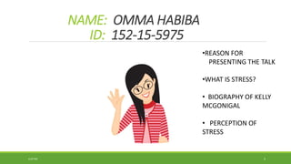 How to make stress as your friend (Ted talks) | PPTX