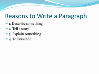 paragraph writing | PPTX