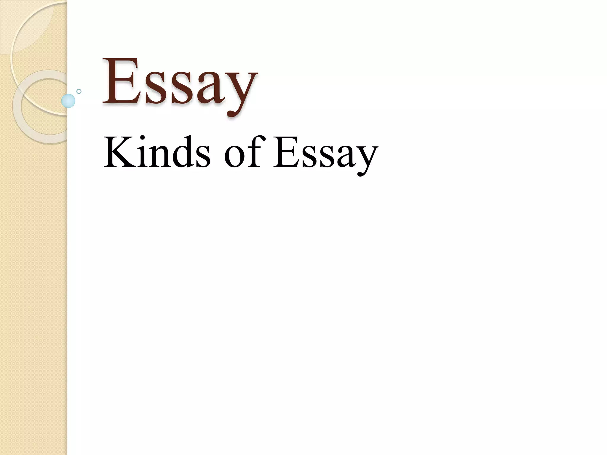 Introduction To Essay Syntax Of Essay Ppt