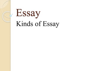 Introduction to Essay/Syntax of Essay | PPTX