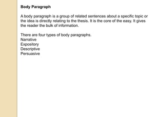 Introduction to Essay/Syntax of Essay | PPT