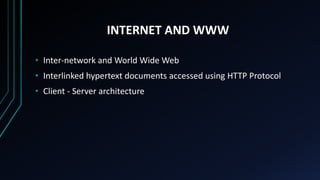 Introduction to Web Technologies | PPT