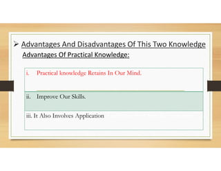 Presentation: Practical Knowledge Is More Effective Then Bookish ...
