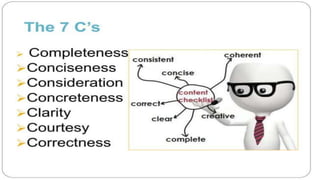 Seven c's of communication in business communication | PPTX