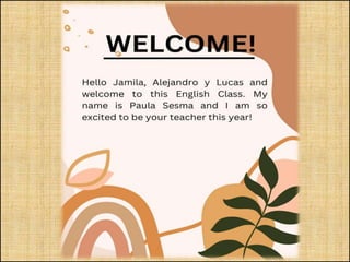 ENGLISH PRESENTATION - How to introduce yourself to a class | PPT