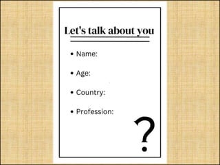 ENGLISH PRESENTATION - How to introduce yourself to a class | PPT