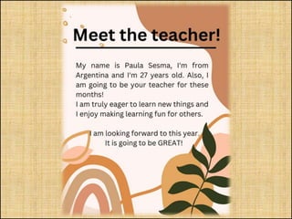 ENGLISH PRESENTATION - How to introduce yourself to a class | PPTX