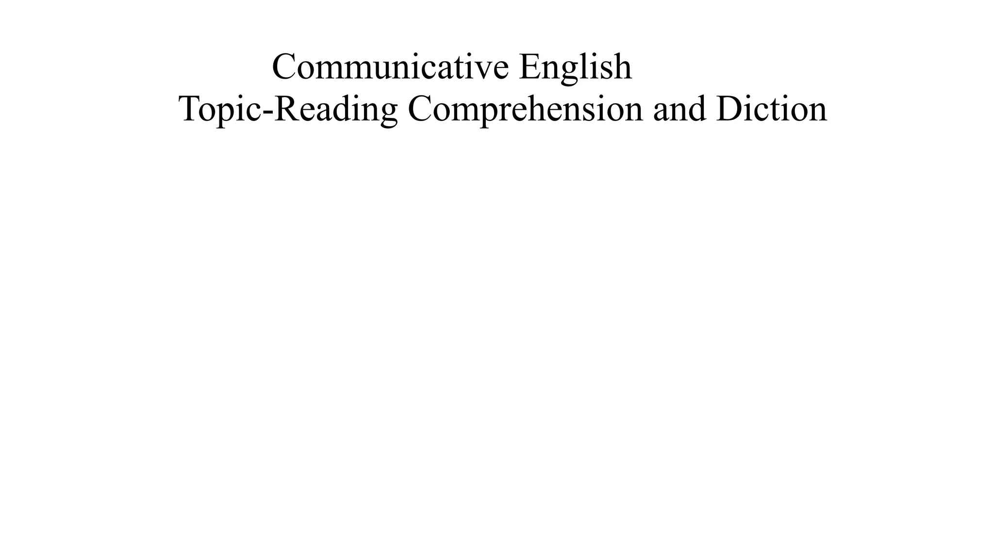 English presentation.pptx topic: reading | PPTX