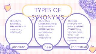 Gr 8 Antonyms and Synonyms Presentation. | PPTX