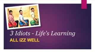 Presentation On 3 Idiots | PPTX