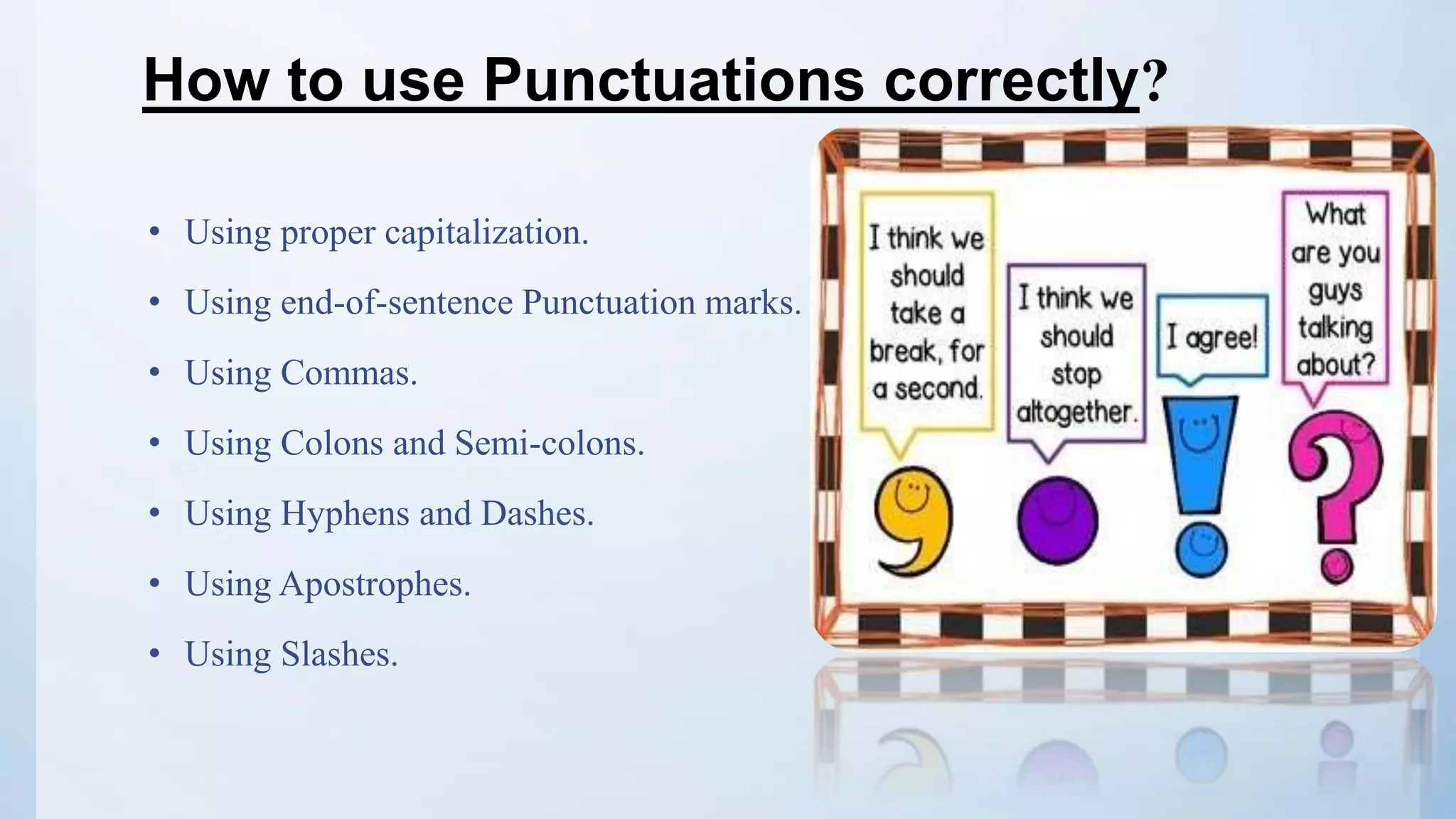 English Punctuations Rules And Uses By Hamad | PPTX