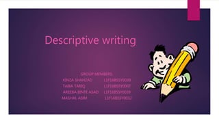 descriptive writing | PPT