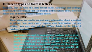 Letter and its types(Format of letters) | PPTX