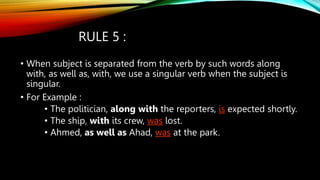 Subject Verb Agreement | PPT
