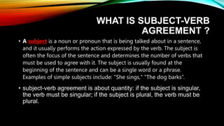 Subject Verb Agreement | PPTX