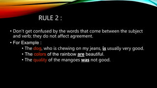 Subject Verb Agreement | PPT