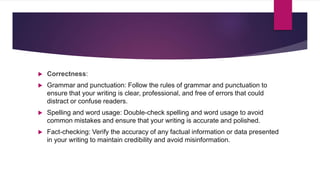ENGLISH PRESENTATION 1.pptx ENGLISH PPT ON ESSENTIALS OF WRITTING | PPTX