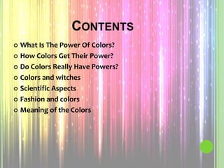 The Power Of Colors And Their Meanings | PPTX