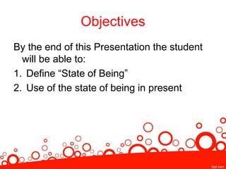 State of Being, English | PPT