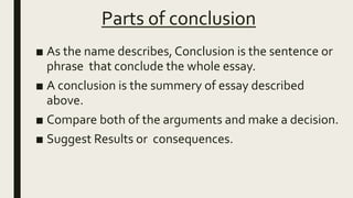 Argumentative Essay Writing | PPTX
